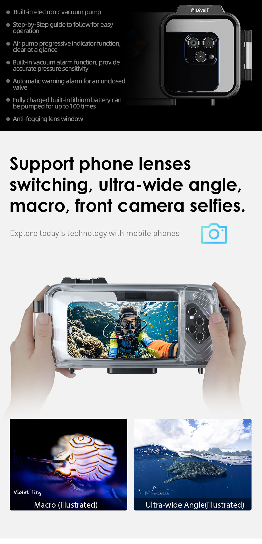 UnterwasserKamera.at - WeeFine WFH-05 Smart Housing with Sensor for iOS & Android